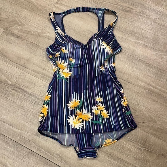 Sears | Swim | Vintage Sears One Piece Swimsuit Blue Purple Yellow ...
